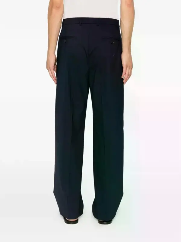 AMARANTO Navy Pleated Trousers