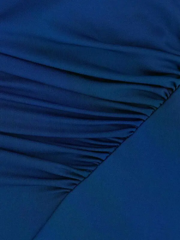 Victoria Beckham Asymmetric Gathered Midi Dress