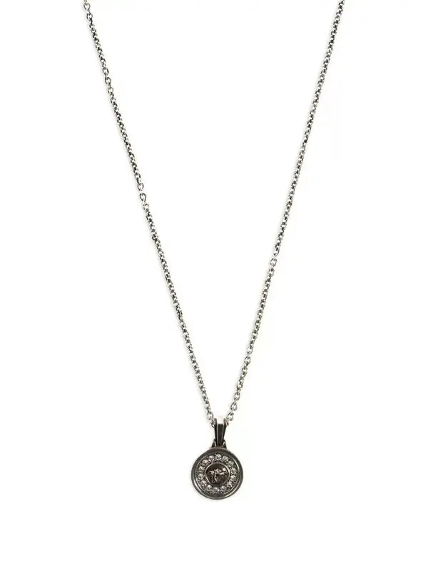 Versace Medusa Crystal-embellished Necklace - Silver