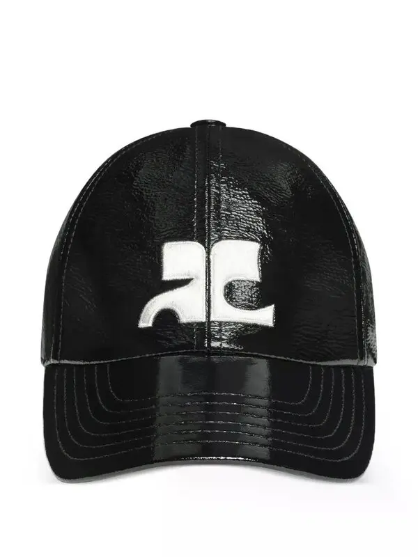 COURREGES Vinyl Ac Logo Cap - Black