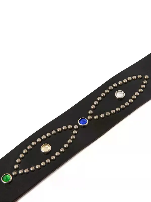 SAINT MXXXXXX Embellished Studded Leather Belt