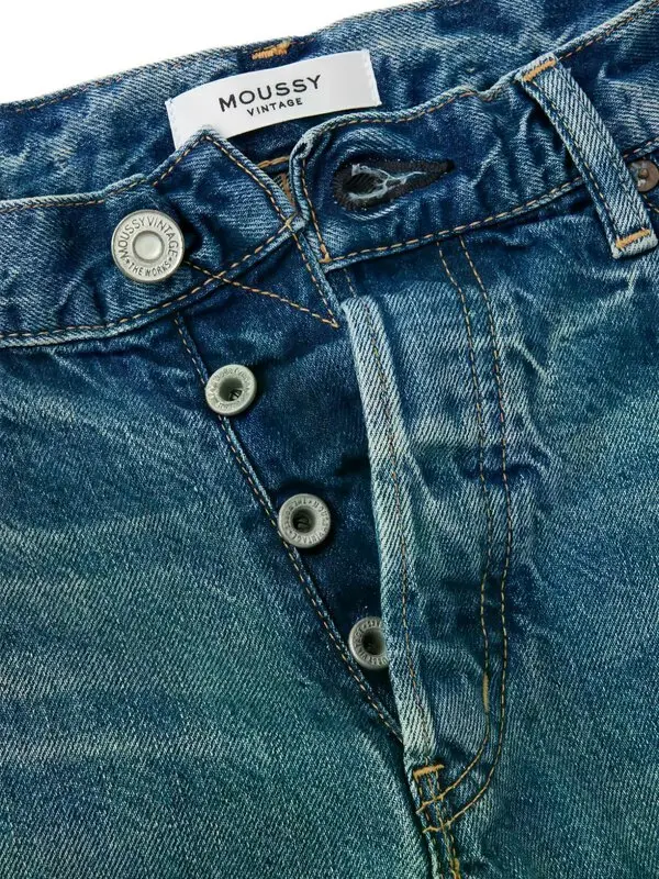 Moussy Vintage Holyoke Panelled Wide-leg Jeans - Blue