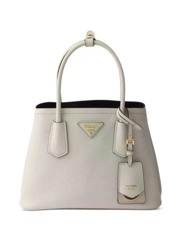 Prada Double Saffiano Leather Handbag - Neutrals