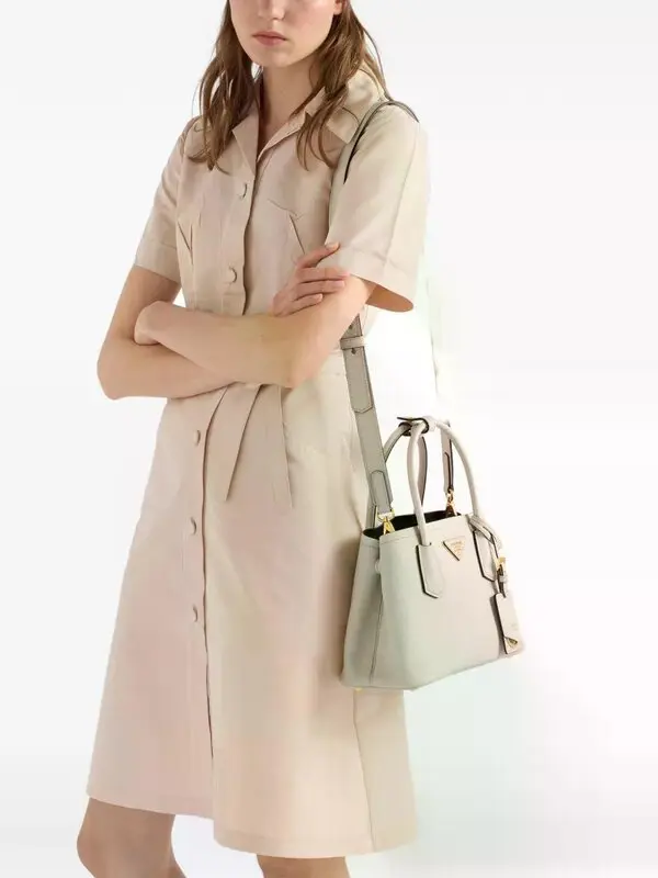 Prada Double Saffiano Leather Handbag - Neutrals