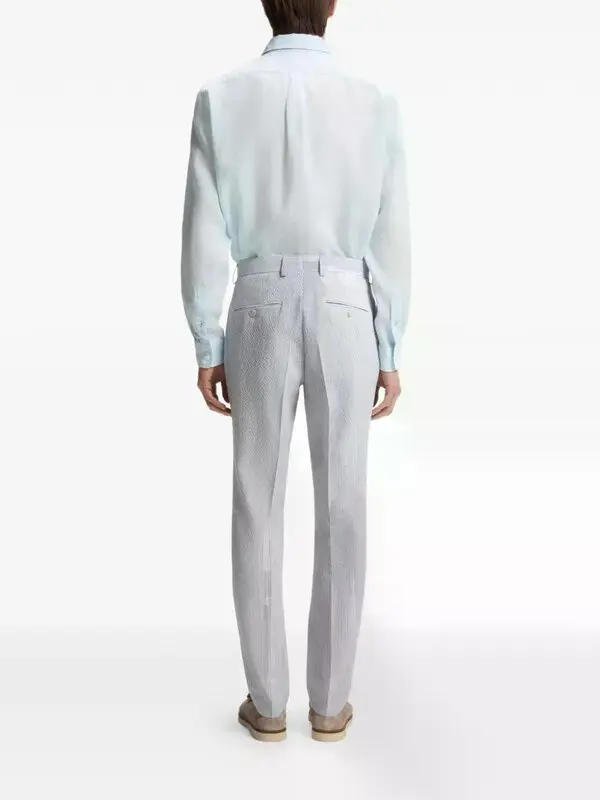 BOSS Regular-fit Button-down Shirt In Linen