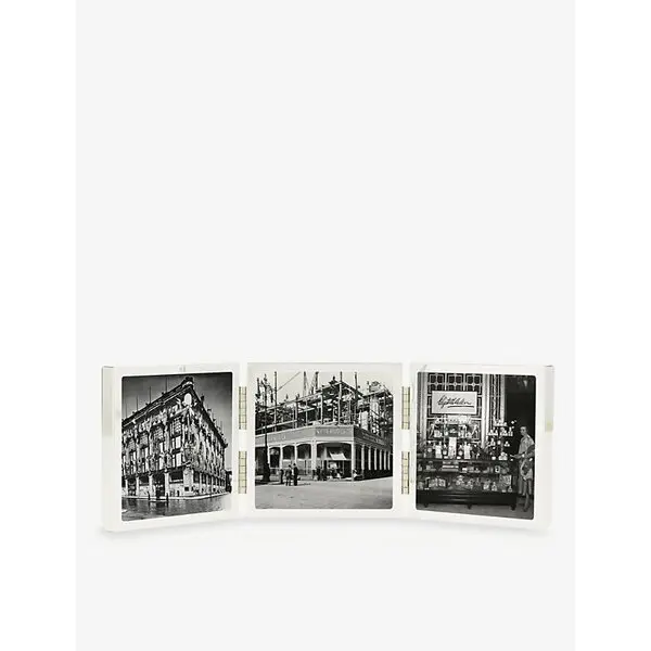 THE WHITE COMPANY Stainless Steel Hinged Photo Frame