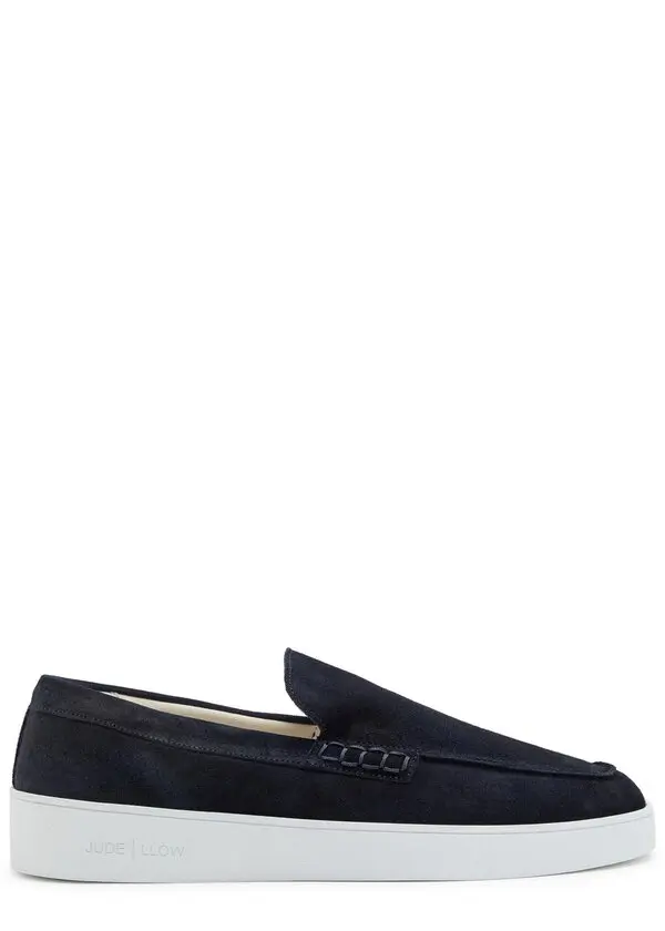 JUDE LLOW Jacqués Suede Loafers - Navy