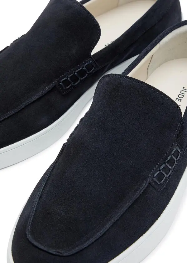 JUDE LLOW Jacqués Suede Loafers - Navy