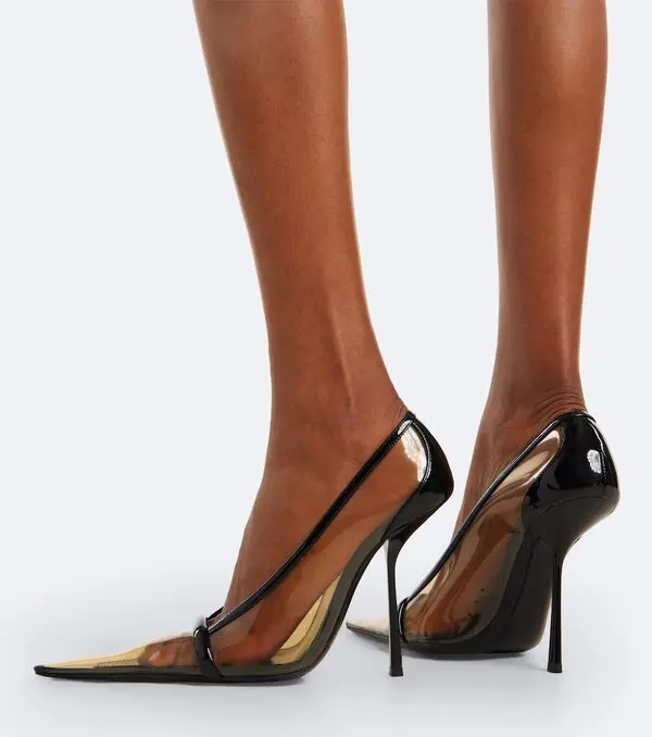 Saint Laurent Brigitte Leather-trimmed Tpu Pumps - Transparent