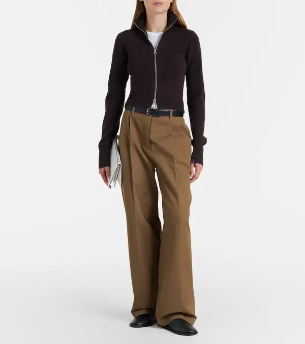 Extreme Cashmere N°302 Cashmere-blend Zip-up Cardigan