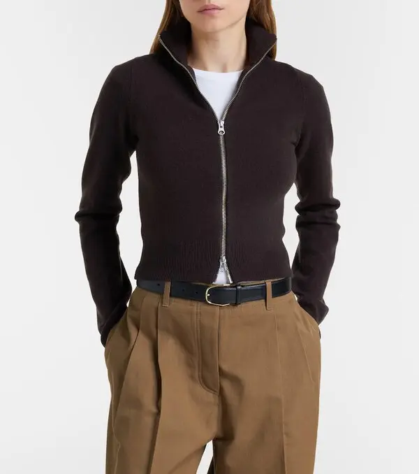 Extreme Cashmere N°302 Cashmere-blend Zip-up Cardigan
