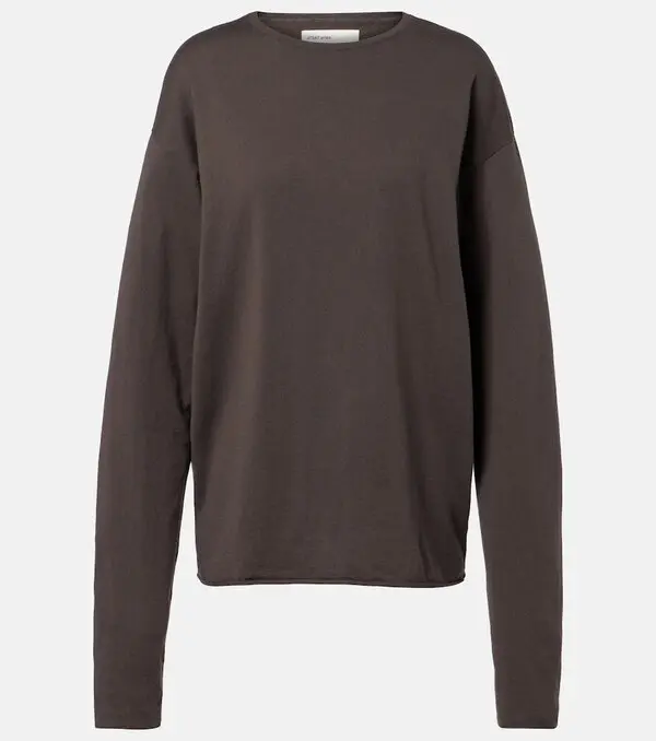Extreme Cashmere N°347 Aries Cotton And Cashmere Sweater - Grey