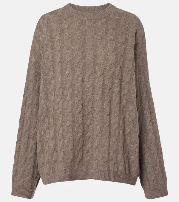 LISA YANG Seymour Cable-knit Cashmere Sweater - Grey
