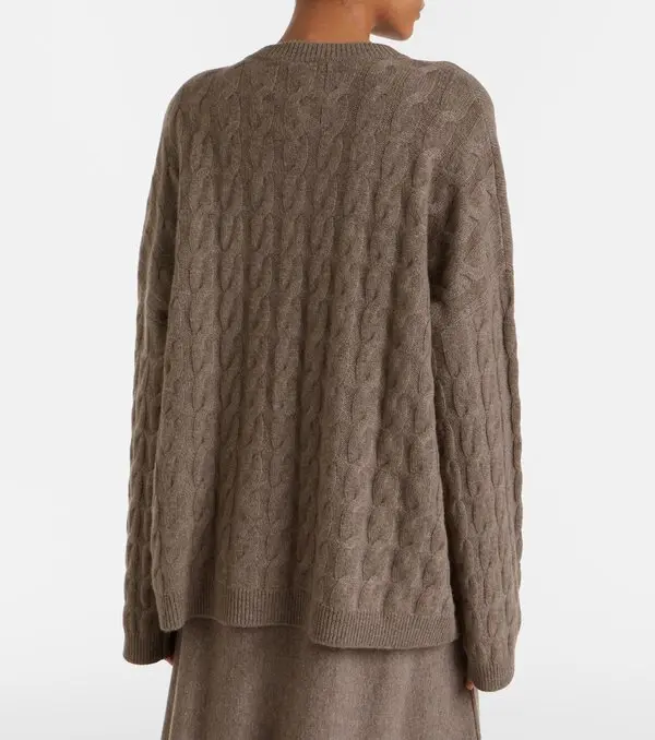 LISA YANG Seymour Cable-knit Cashmere Sweater - Grey