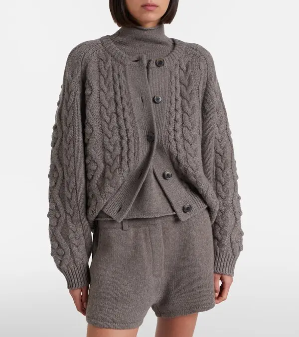 LISA YANG Winroe Cable-knit Cashmere Cardigan