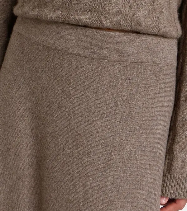 LISA YANG Cashmere Midi Skirt - Grey