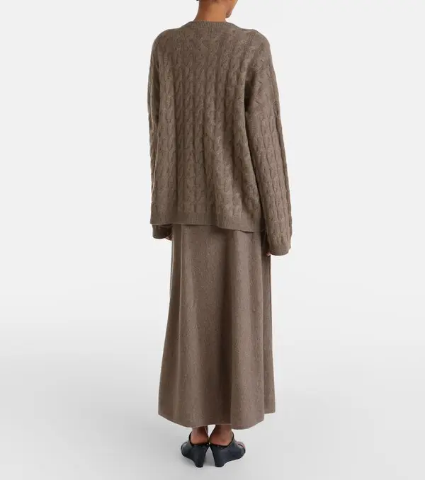 LISA YANG Cashmere Midi Skirt - Grey