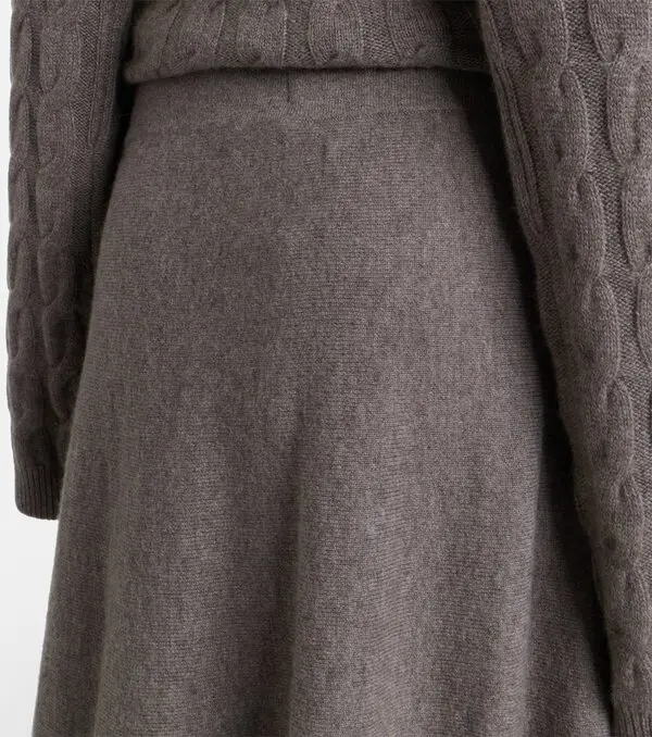 LISA YANG Cashmere Midi Skirt - Grey