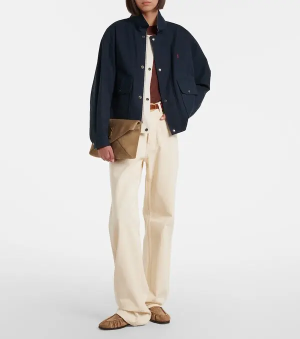 Saint Laurent Le Loafer Suede Penny Loafers - Beige