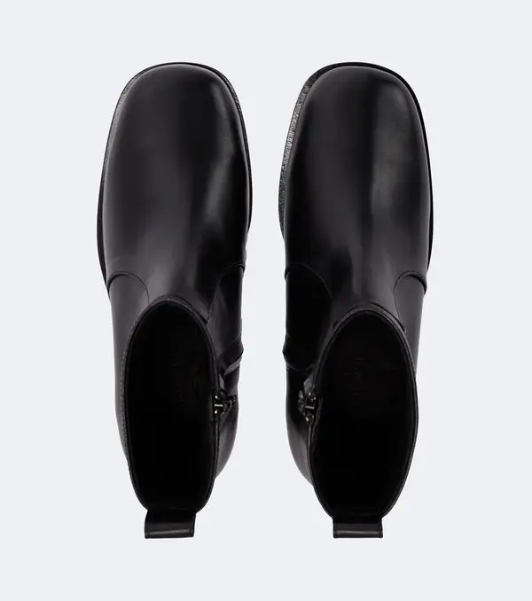 Studio Nicholson Square Toe Zip Up Ankle Boots
