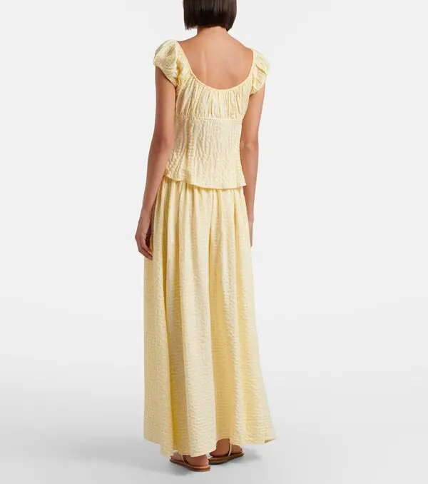 MONTCE Millie Gingham Cotton Maxi Skirt