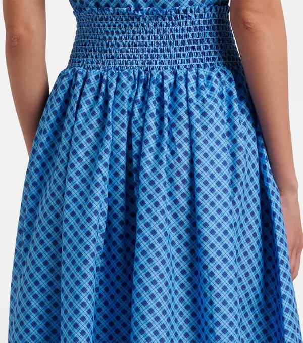 MONTCE Plaid Cotton Maxi Skirt