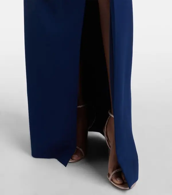Costarellos Fara Crystal-embellished Crepe Gown