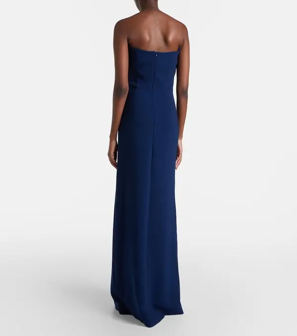 Costarellos Fara Crystal-embellished Crepe Gown