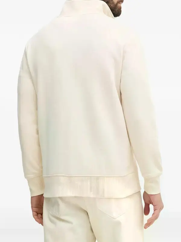 Gant Quarter-zip Sweatshirt With Chest Embroidery