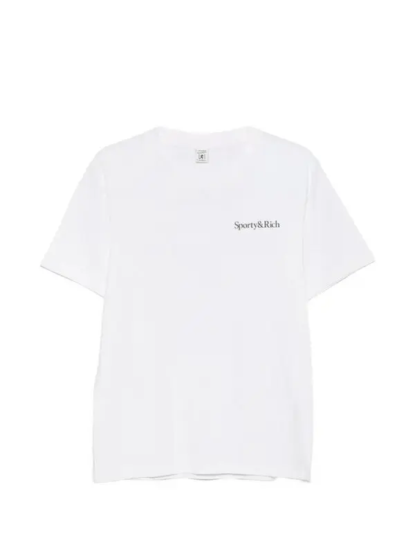 SPORTY & RICH Play Tennis" Slogan Print T-shirt - White