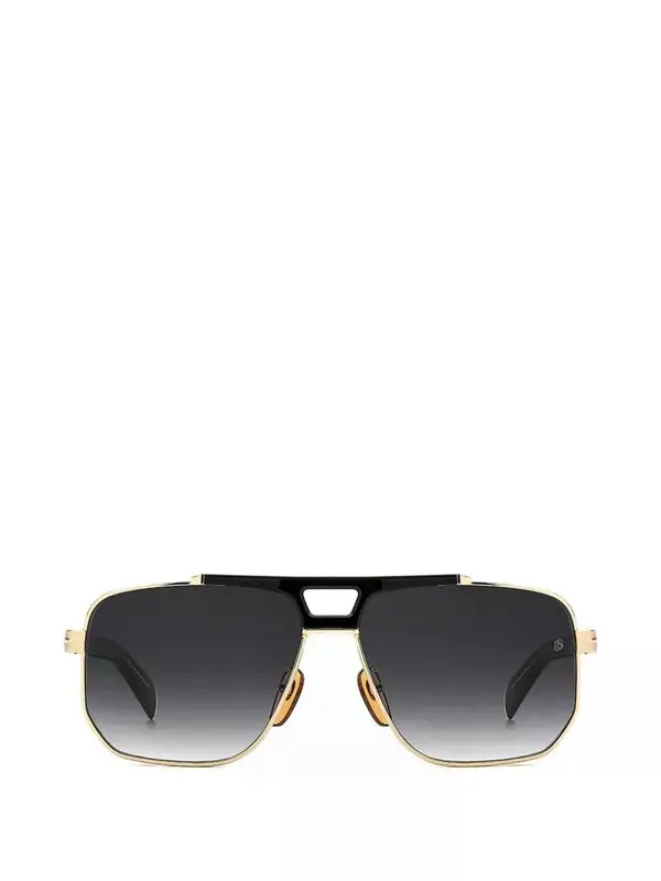 DB EYEWEAR BY DAVID BECKHAM Geometric Double Bridge Sunglasses - Gold