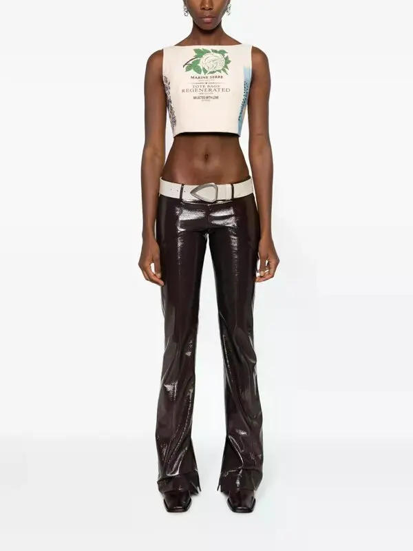 MARINE SERRE Regenerated Tote Bags Bustier Top - Neutrals