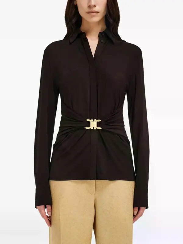 FERRAGAMO Viscose Shirt With Gathered Waist