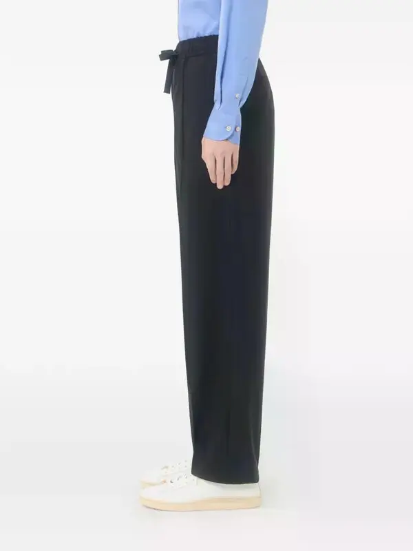 Valentino Garavani Wool Pants With Vlogo Embroidery - Black