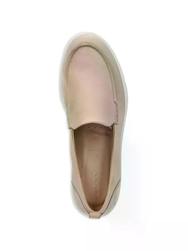 Ecco Bella Slip-on Leather Loafers - Neutrals