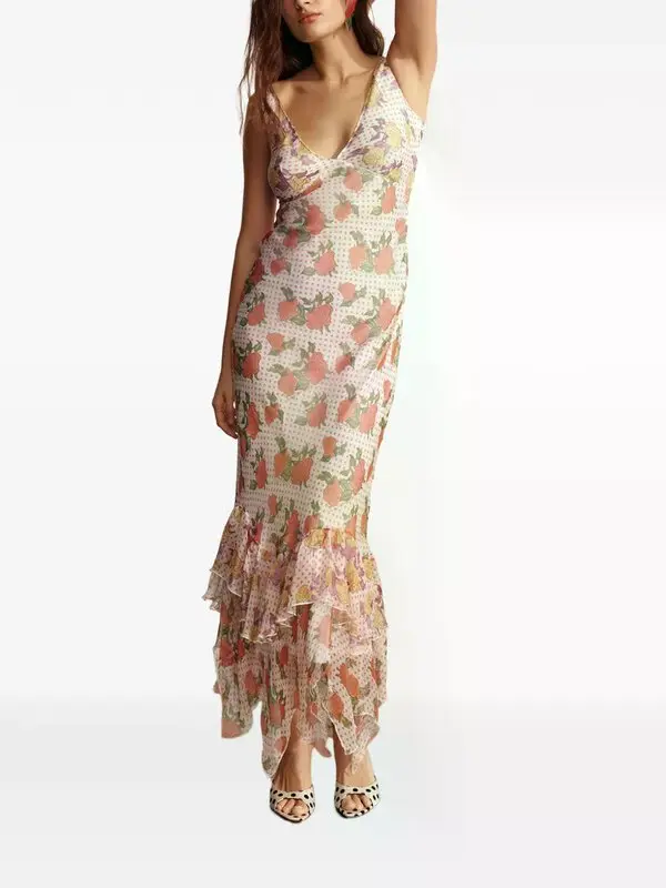 DONDE ESTEBAN Ruffled Maxi Dress