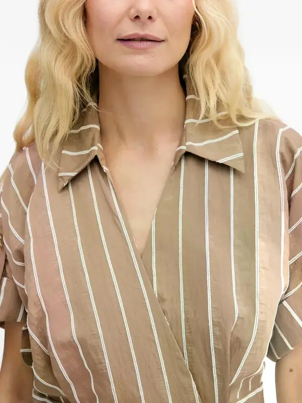 Lola Casademunt Striped Midi Dress