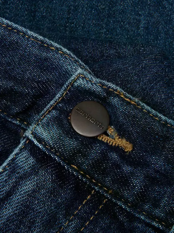 Carhartt Work In Progress Double Knee Denim Shorts - Blue