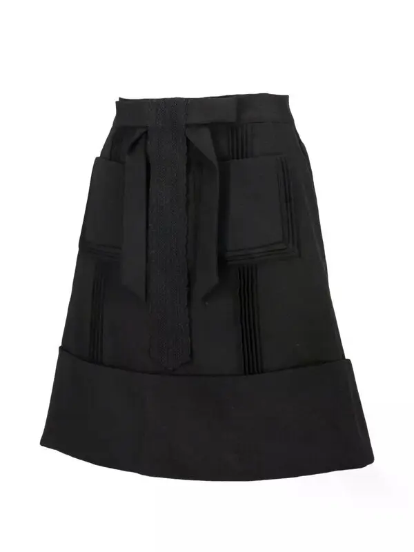 Chloé Bow Detail Pleated Mini Skirt