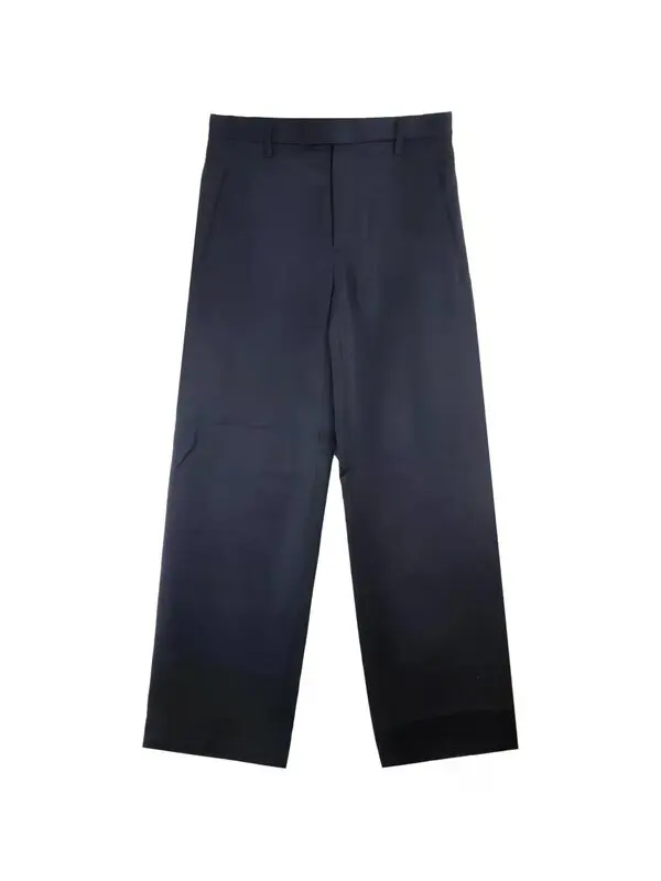 OMAR AFRIDI Navy Belted Straight-leg Trousers