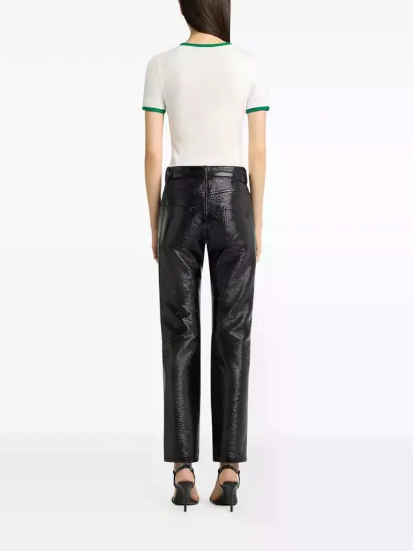 COURREGES Logo-embroidered Contrast-trim T-shirt