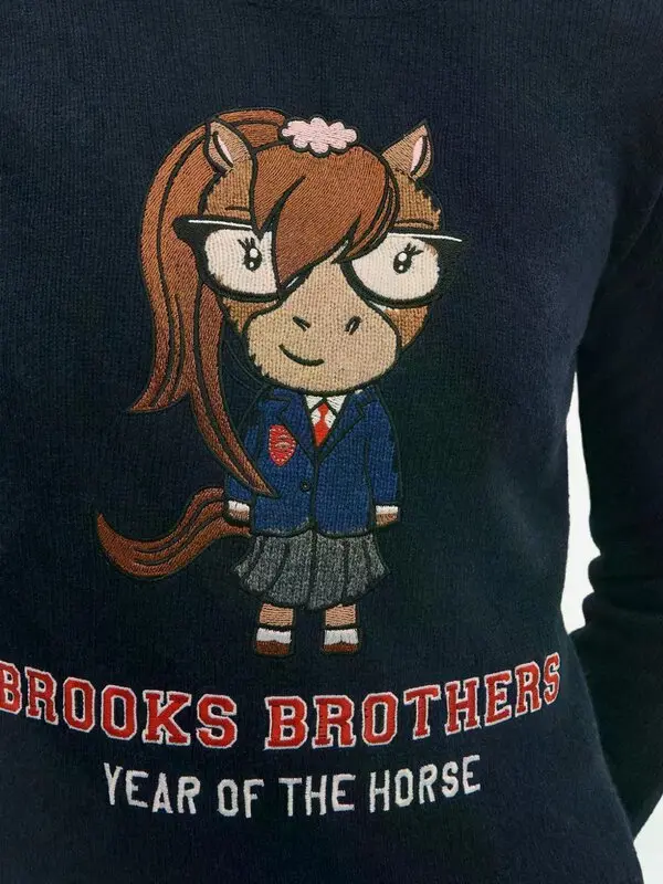 Brooks Brothers Year Of The Horse Wool Sweater