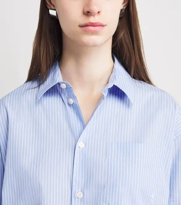 Sporty & Rich Cotton Striped Oversized Shirt