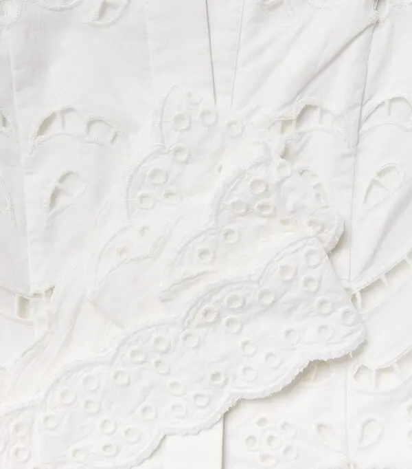 Alice + Olivia Embroidered Lucy Mini Shirt Dress