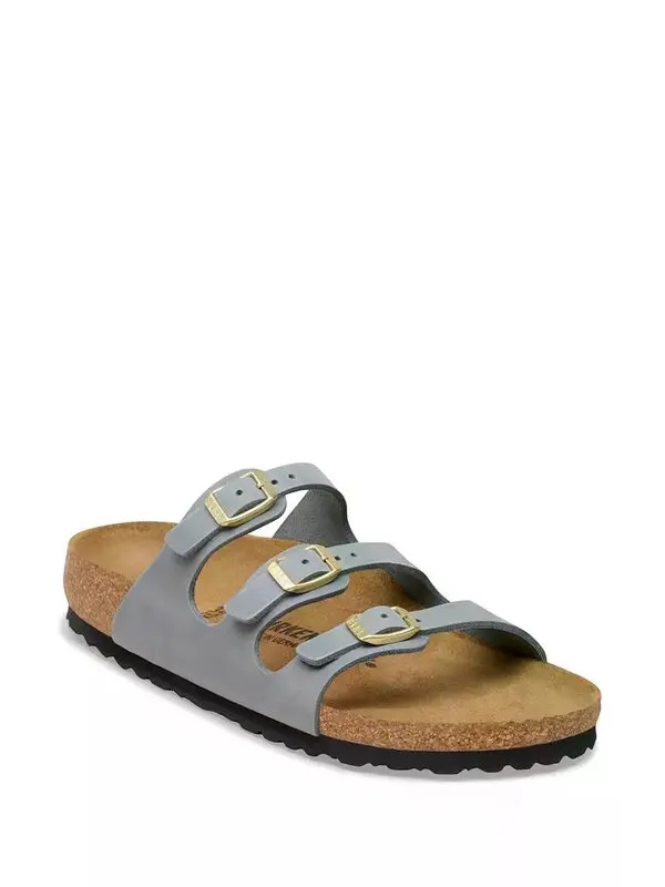 BIRKENSTOCK Florida Strap Buckle Sandals - Grey