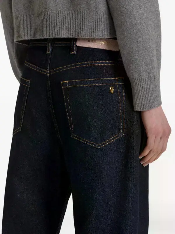 Alberta Ferretti Contrast Stitching Jeans