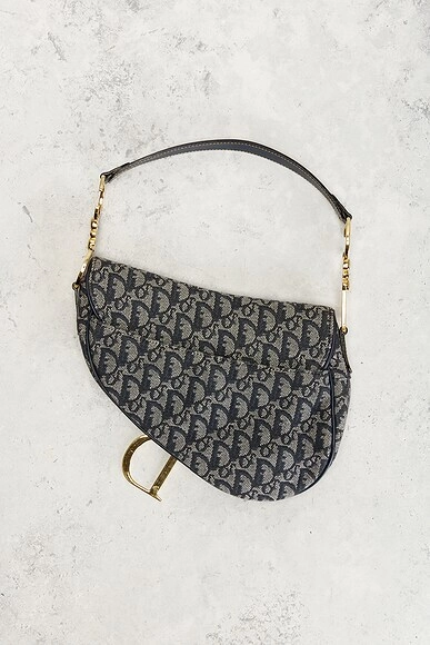 Dior Trotter Oblique Saddle Bag - Blue
