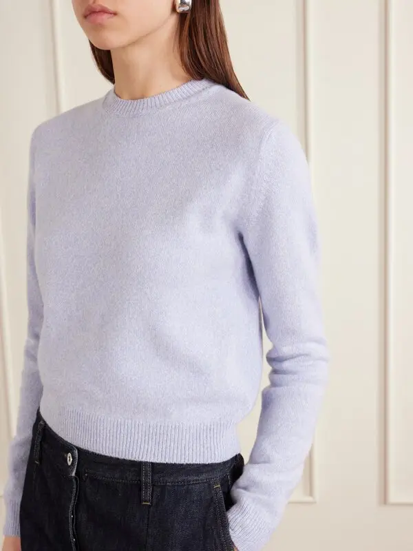 JIL SANDER Cropped Wool And Cashmere-blend Sweater