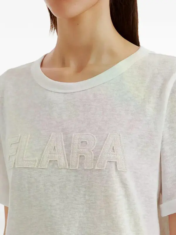 B+AB Embroidered Detail Crew Neck T-shirt
