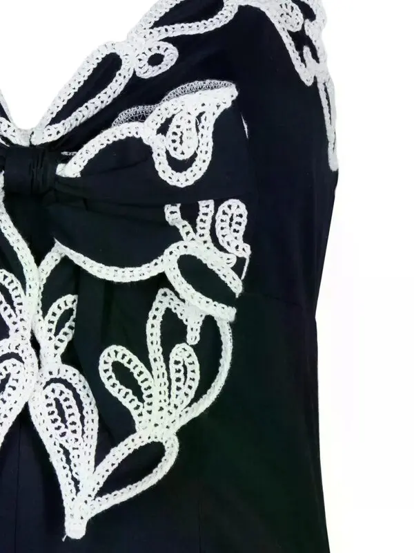 Cinq À Sept Paisley Bloom Embroidered Midi Dress - Blue
